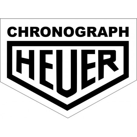 Sticker logo Heuer imprimé sur vinyle très résistant