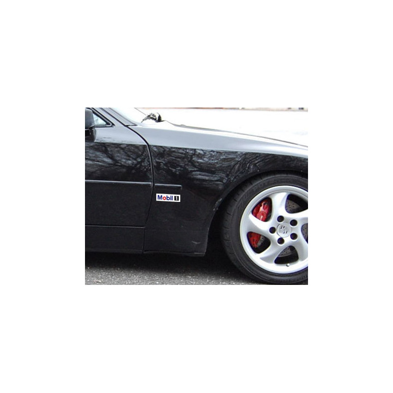 Sticker logo Mobile 1 imprimé sur vinyle très résistant