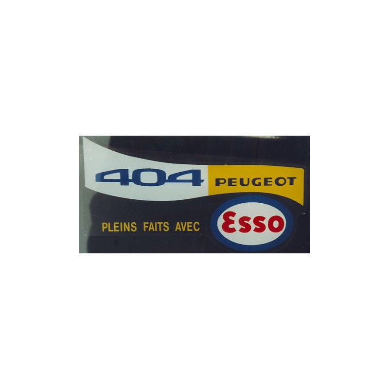 Peugeot trusts Esso sticker