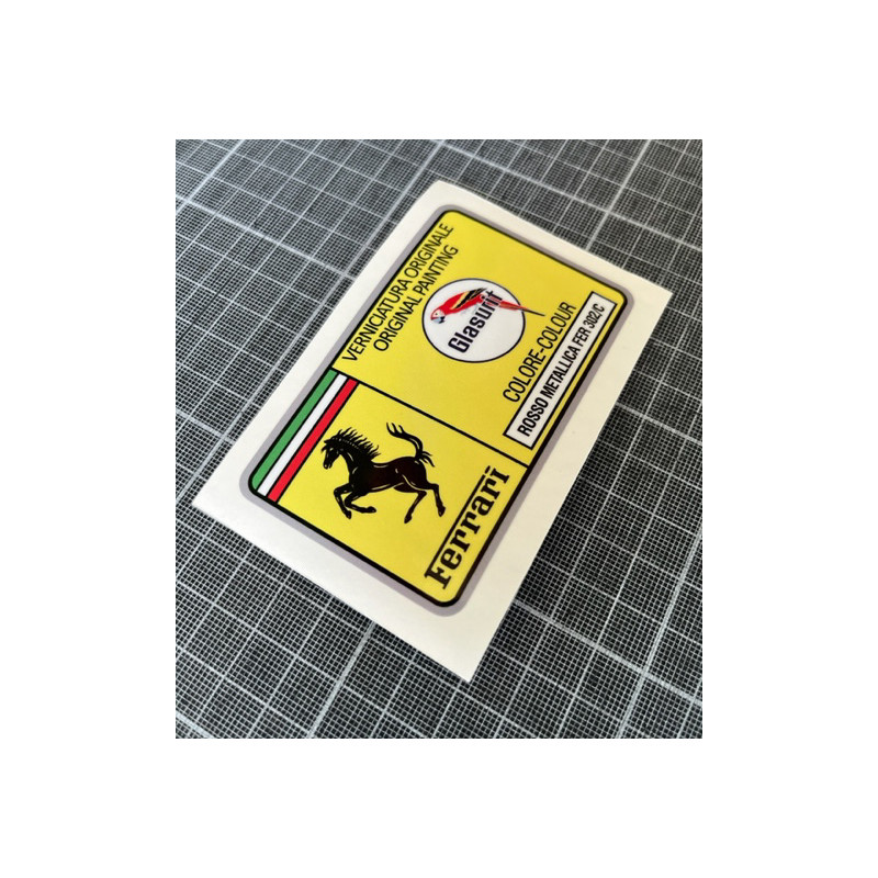 Etiquette code couleur Ferrari - Glasurit