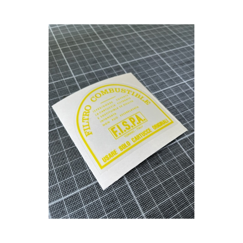Fuel filter sticker for Ferrari and Alfa Romeo